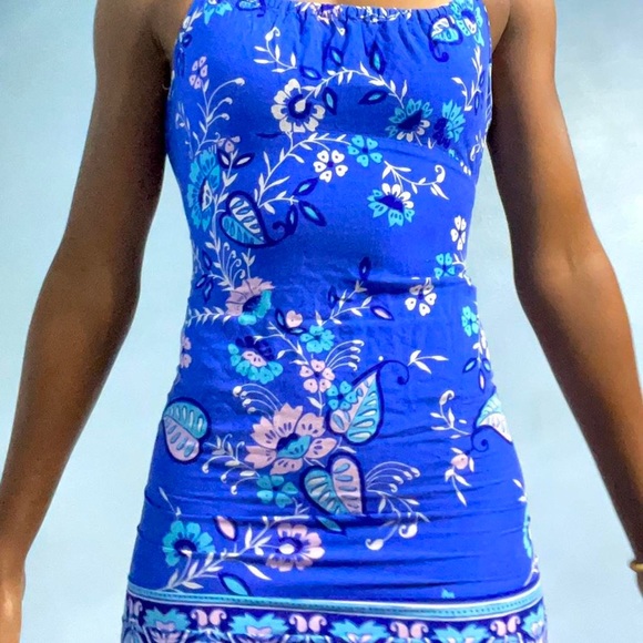Dresses | Short Blue Flower Dress | Poshmark